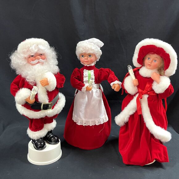 Rennco | Holiday | Santa And Mrs Claus And Caroler Rennco Animated ...
